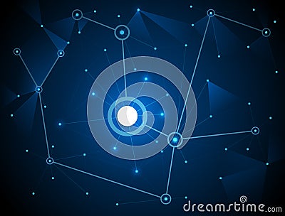 Abstract Molecules Technology Background Vector Illustration ...