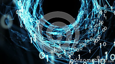 Digital Binary Background. Big Data Digital Code. Futuristic Information Technology Concept ...