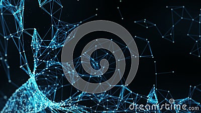 Abstract Motion Background - Digital Plexus Funnel Loop Stock Footage - Video of financial, blue ...