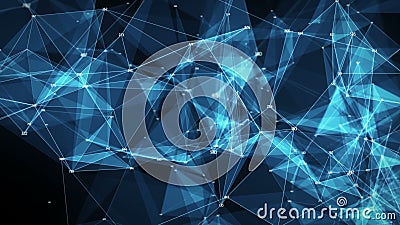 Abstract Motion Background - Digital Polygon Random Digits Plexus Data Networks Stock Footage ...