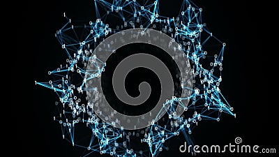 Flying through Digital Binary Polygon Plexus Data Networks Stock Video - Video of hitech, lines ...