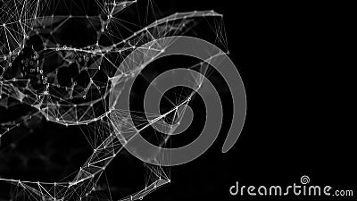 Abstract Motion - Digital Binary Polygon Plexus Data Networks Alpha Matte Stock Video - Video of ...