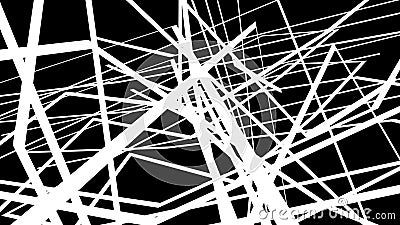 Abstract Motion Graphics on Black Background with Criss Cross White ...