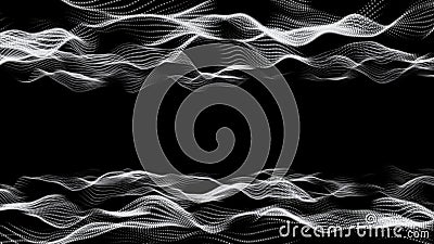 Abstract Motion Waving Dots Texture with Glowing Defocused Particles ...