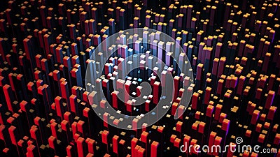 Abstract of Multicolored Rectangular Blocks. Animation Stock Video ...