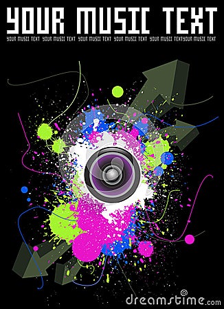 Abstract Creative Music Notes Design Stock Illustration - Illustration ...