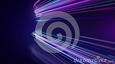 Abstract Neon Light Streaks Motion Background Stock Footage - Video of ...