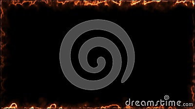 Abstract Neon Line Loop Animation.Rectangular Frame with Running Lights ...