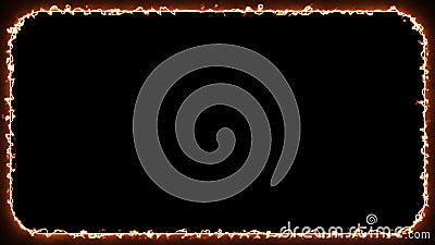 Abstract Orange Neon Energy Glowing Rectangle Frame Stock Footage ...