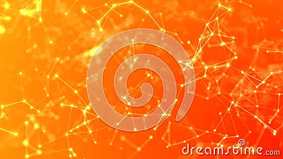 Abstract Orange Plexus Background Floating Structures Royalty-Free ...