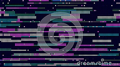 Abstract Pixelated Retro Video Game. Motion. Purple Lines and Dots ...