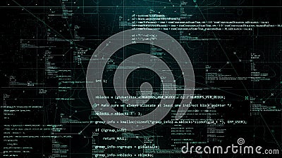 Abstract Program Code are Written and Moved in the Virtual Space. Technology Interface Computer ...
