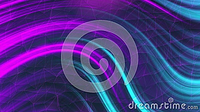 Abstract Purple Polygon Tech Network with Connect Technology Background ...