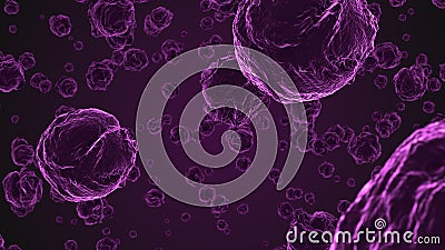 Abstract Purple Virus Cells Under Microscope Stock Footage - Video of ...