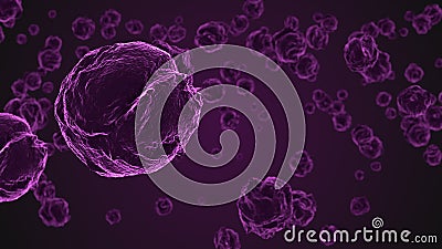 Abstract Purple Virus Cells Under Microscope Stock Footage - Video of ...