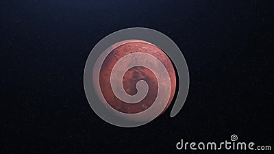 Abstract Realistic Beautiful Planet Mars on Deep Space Background ...