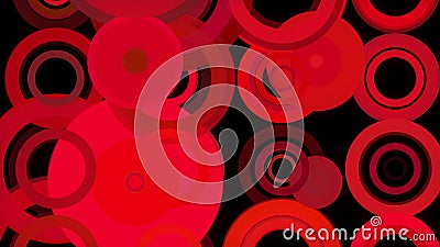 Abstract Red Animated Circle Rings Video Loop Background 4KResolution ...