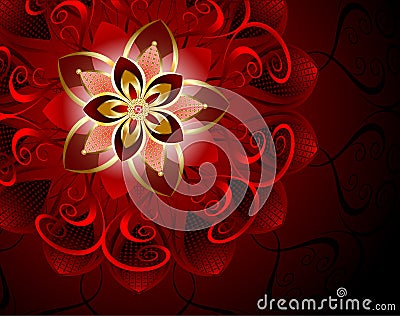 Abstract Red Flower Royalty Free Stock Photos - Image: 22077558
