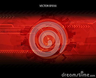 Abstract Red Technology Illustration. Royalty Free Stock Photography ...