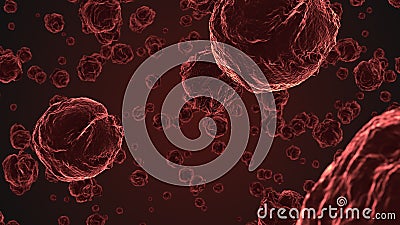 Abstract Red Virus Cells Under Microscope Stock Footage - Video of ...