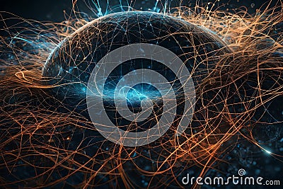 An Abstract Representation Of Quantum Computing, Showcasing Entangled Particles And Complex ...