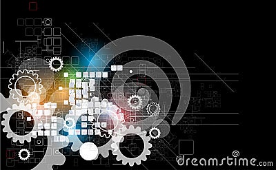 Abstract Retro Digital Computer Technology Business Background Stock ...