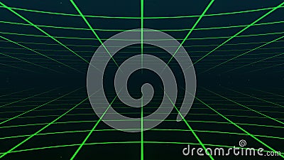 Abstract Retro-synthwave Grid Loop Animation Background 3d Render. Looping Grid Motion Design ...