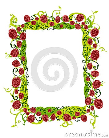 Abstract Rose Vine Border Royalty Free Stock Photography - Image: 5982537