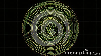 Abstract Rotating Radar on the Screen. Animation. Working Searching ...