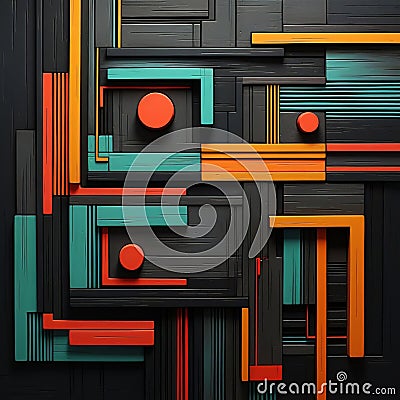 Abstract Rugged Classic Modular Constructivism Art Designs Stock ...