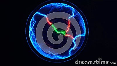 Abstract Science Background and Object, Electric Lighting. Red, Green ...