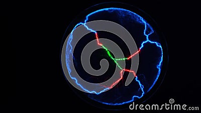 Abstract Science Background and Object, Electric Lighting. Red, Green ...