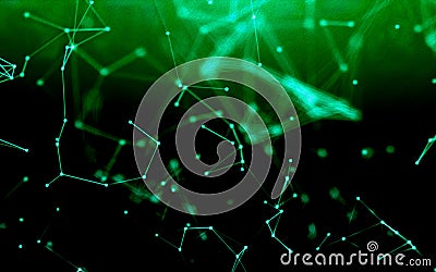 Abstract Science Background With Particles And Plexus Connected Lines. Stock Photo ...