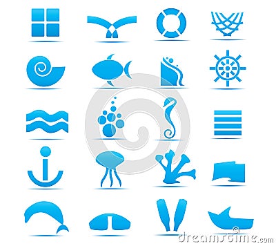 Abstract Sea Design Elements Royalty Free Stock Photo - Image: 4981125