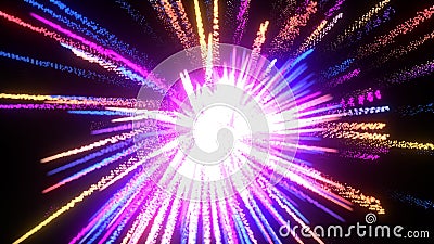 Abstract Seamless Loop Glow Colorful Neon Spark Particles Stock Video ...