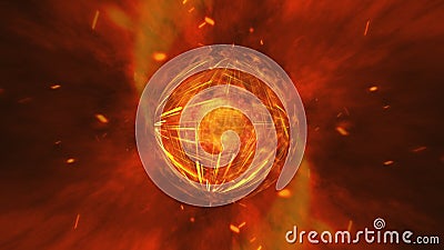 Abstract Seamless Looping Burning Explosion Blazing Magical Fireball ...