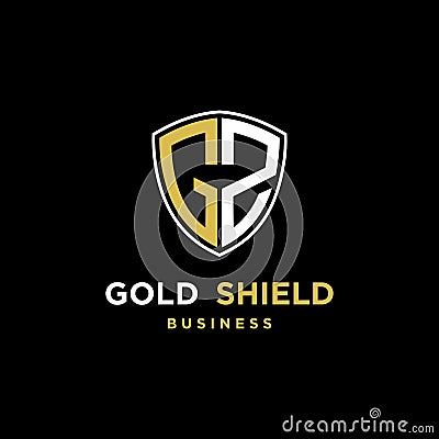 Abstract Shield Inisial GS Logo Design Inspiration Stock Photo ...