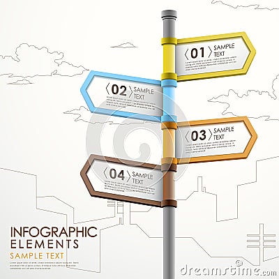 Abstract Signpost Infographics Vector Illustration | CartoonDealer.com ...