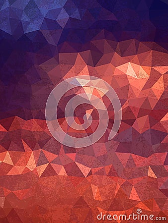 Abstract Sky Of Sunrise With Triangles And Grudge Texture Vector ...