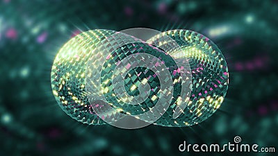 Abstract Spinning Slowly Twisted Chain Object. Motion Stock Video ...