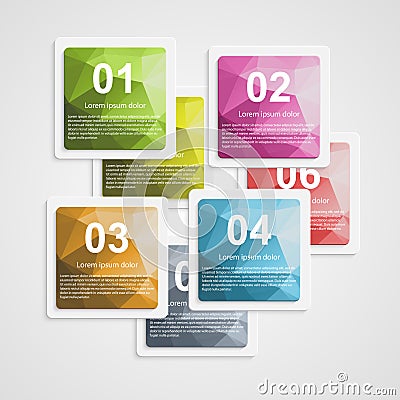 Abstract Square Infographics Template. Vector Illustration ...
