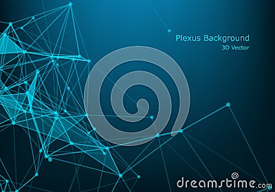 Abstract Technology Background. Science Background. Big Data. Background Vector. Plexus Effect ...