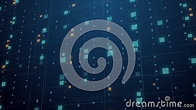 Abstract Technology Floating Code Number Digital Grid Motion Background ...