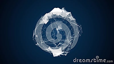 Abstract Technology Plexus Stylish Dynamic Digital Background. Stock ...