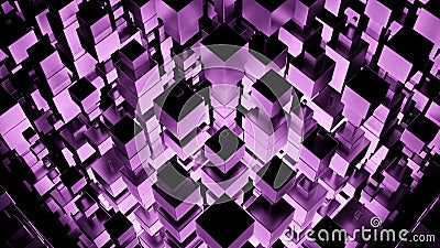 Abstract Towers of Cubes Moving Up and Down. Design. Construction of ...