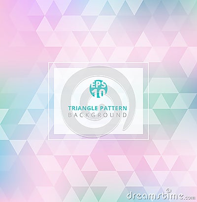Abstract Triangle Pattern On Pastels Color Background And Texture. Cartoon Vector ...
