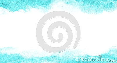 Abstract Watercolor Borders. Aqua Blue Wet Colors With Texture Royalty ...