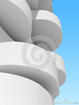 Abstract White Circular Architecture, Concave And Convex, Curve ...
