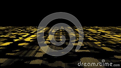 Abstract Yellow Techno Motion Space Background Stock Video - Video of ...