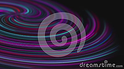 An Abstraction of a Hurricane Drawing in Neon Rays. Multi-colored ...